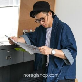 Blue Denim Streetwear Noragi