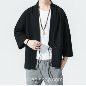 Black Classic Casual Traditional Noragi